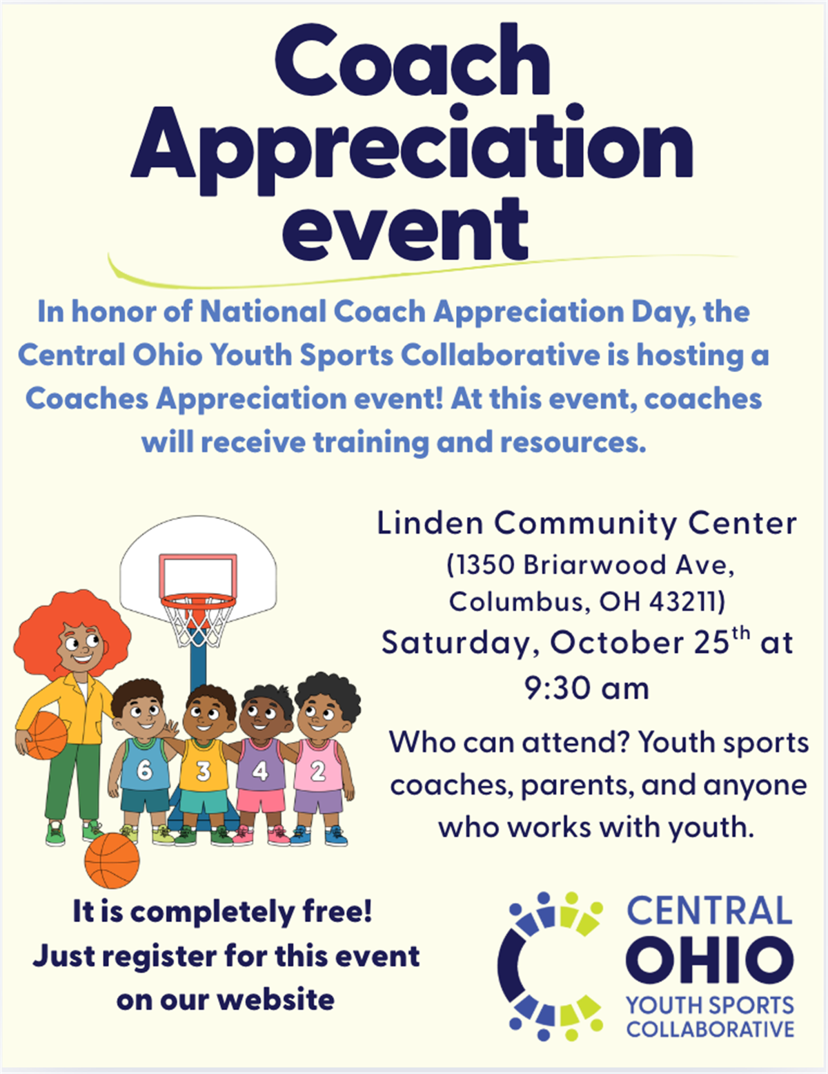 Coaches Appreciation Day Event - City of Columbus, Ohio