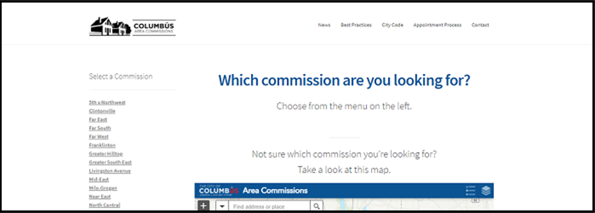 New Area Commission Website! - City of Columbus, Ohio